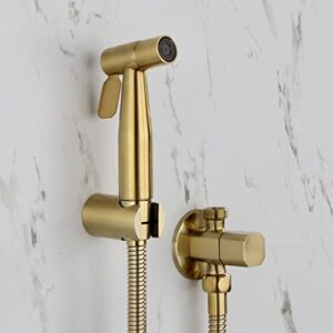 ifgswopq hand held toilet bidet sprayer brushed gold stainless steel douche kit faucet washer cleaning (color : e) (d)