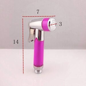 ifgswopq Flower Aspersed Shower Bathroom Accessories Abs Plastic Gun Bidet Toilet Spray Woman Hygienic Shower Washing Nozzle (Color : E) (Black)