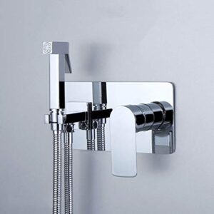 ifgswopq handheld toilet bidet faucet sprayer electroplating square bidet spray bathroom floor cleaning shower nozzle