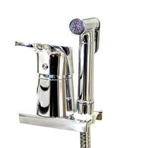 ifgswopq bidet faucets toilet solid brass chrome handheld bidet toilet portable bidet shower set with hot and cold water bidet mixer