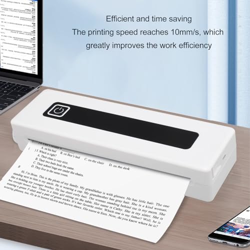 XMEYE Portable Printer, Bluetooth Thermal Inkless Printer 200DPI High Resolution Clear Print Printer Compatible with iOS, Android, Laptop for Office Car Home