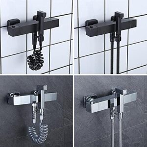 ifgswopq tatic Mixer Bidet Shower Bathroom Shower Bidet Taps Spray Toilet ClUPCing Faucet Toilet Bidet Sprayer Gun Bathroom Sprayer Toilet Bidet Shower Head-Chrome-A,Chrome-b (Chrome a)