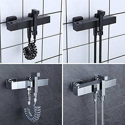 ifgswopq tatic Mixer Bidet Shower Bathroom Shower Bidet Taps Spray Toilet ClUPCing Faucet Toilet Bidet Sprayer Gun Bathroom Sprayer Toilet Bidet Shower Head-Chrome-A,Chrome-b (Chrome a)