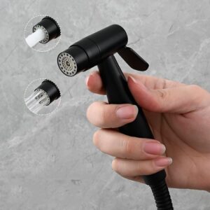 Bidet Sprayer for Toilet Bidet Sprayer for Toilet Handheld Bidet Sprayer All Copper Black Single Mode (Chrome Dual Mode) (Black Dual Mode)