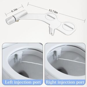 ifgswopq Slim Toilet Seat Attachment Non Electric Butt Sprayer Nozzle Bidet Adjustable Water Pressure (D Uniform Size)