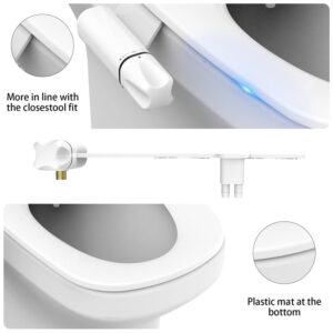 ifgswopq Slim Toilet Seat Attachment Non Electric Butt Sprayer Nozzle Bidet Adjustable Water Pressure (D Uniform Size)