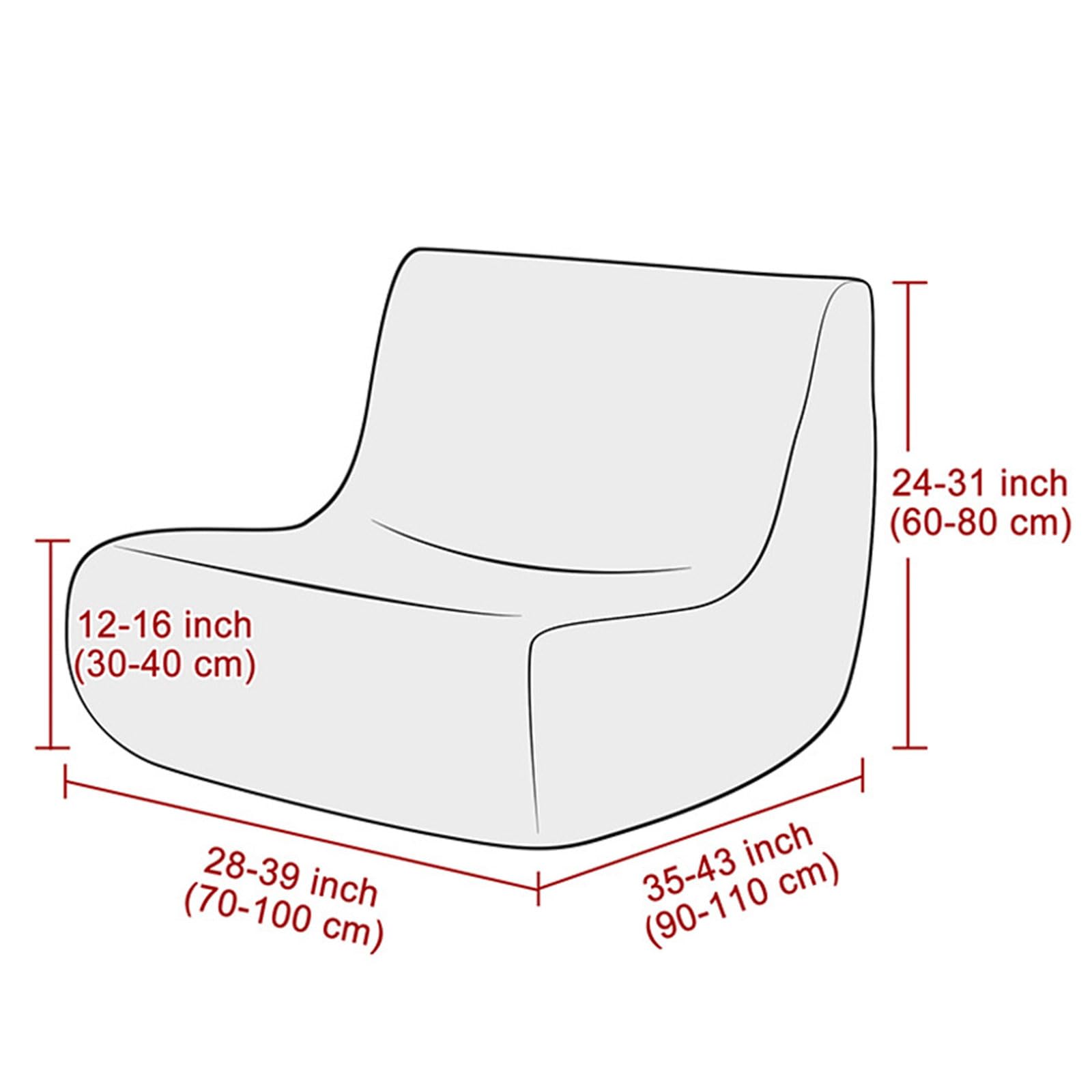 jiahesuw Stretch Sofa Seats Cushions, Single Seats Slip Resistant Couch Protectors for Home and Office