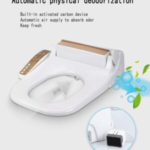 Square Smart Toilet Seat Drying and Deodorizing Toilet Bidet Seat, Suitable for Square White Seat, Warm Air Drying, Stainless Steel Nozzle