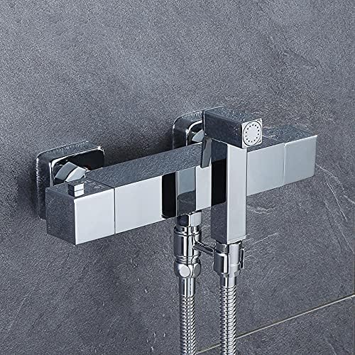 ifgswopq tatic Mixer Bidet Shower Bathroom Shower Bidet Taps Spray Toilet ClUPCing Faucet Toilet Bidet Sprayer Gun Bathroom Sprayer Toilet Bidet Shower Head-Chrome-A,Chrome-b (Chrome a)