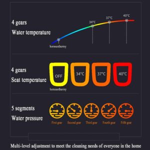 Square Smart Toilet Seat Drying and Deodorizing Toilet Bidet Seat, Suitable for Square White Seat, Warm Air Drying, Stainless Steel Nozzle