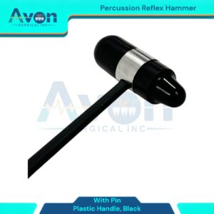 Plastic Buck Hammer with Thorn Feature, Black Plastic, Lightweight Double-Ended Head | Reflex Examination Diagnostics Instrument (1 Piece)