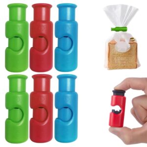 hoehew bag chip clips, 2024 new grip sticks bag sealers, squeeze clips for chips and other food bags, plastic snack bread seal clips multipurpose for snack & bread seal (6pc)