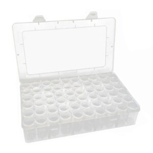 sm sunnimix bead organizer mini storage cases dustproof portable transparent diamond craft storage box for nail art jewelry small items, 60 round bottles