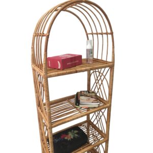 Wicker Shelf Rattan 5-Shelves Bookcase Bookshelf, 67 inches Tall, for Living Room