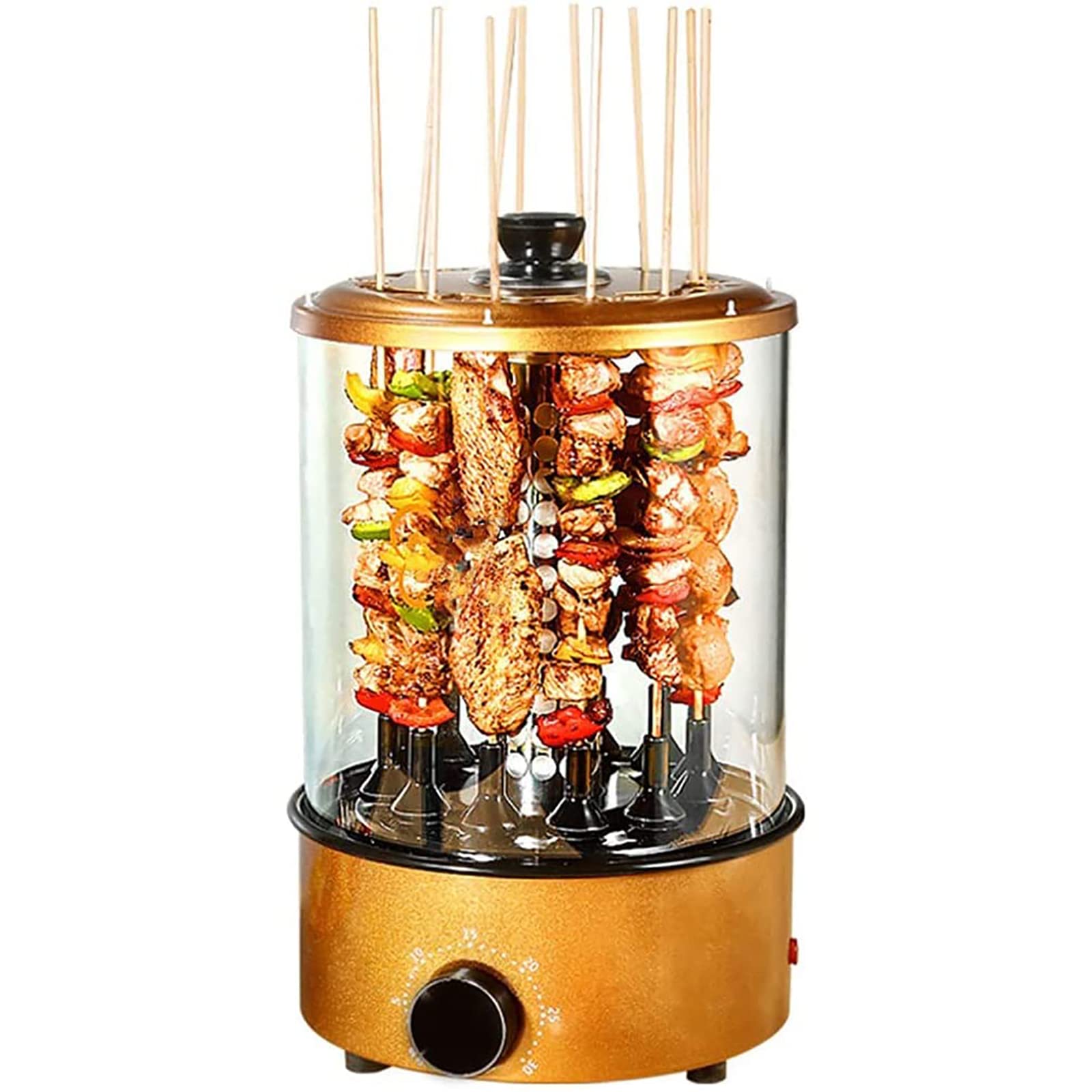 Smokeless Automatic Rotary Barbecue Machine,Electric Skewer Machine,0°-200° Adjustable Temperature,for 4-6 People Barbecue Oven Cup