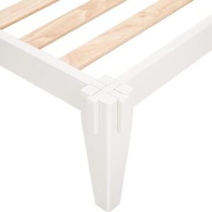 Chalipa Basic Bed Frame Without headboard - Ivory White - Queen