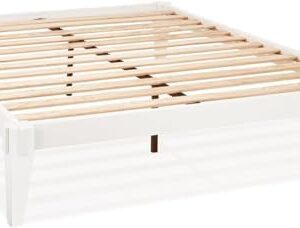 Chalipa Basic Bed Frame Without headboard - Ivory White - Queen