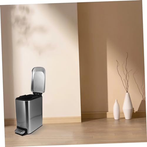 ROMISBABA Small Trash Can Trash Bin Garbage Can with Lid Trash Can Bathroom Trash Can for Bathroom Small Bathroom Trash Can Bath Trash Can with Lid Toilet Trash Can Foot Pedal Trash Can Abs