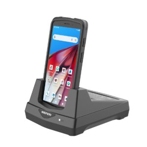 MEFERI ME61 Android Barcode Scanner with Charging Cradle, Equip Zebra SE4710 Scan Engine, PDA Handheld Mobile Computer, 1D 2D QR, Wi-Fi 4G BT GPS NFC, 6" Full-Screen, PDA for WMS