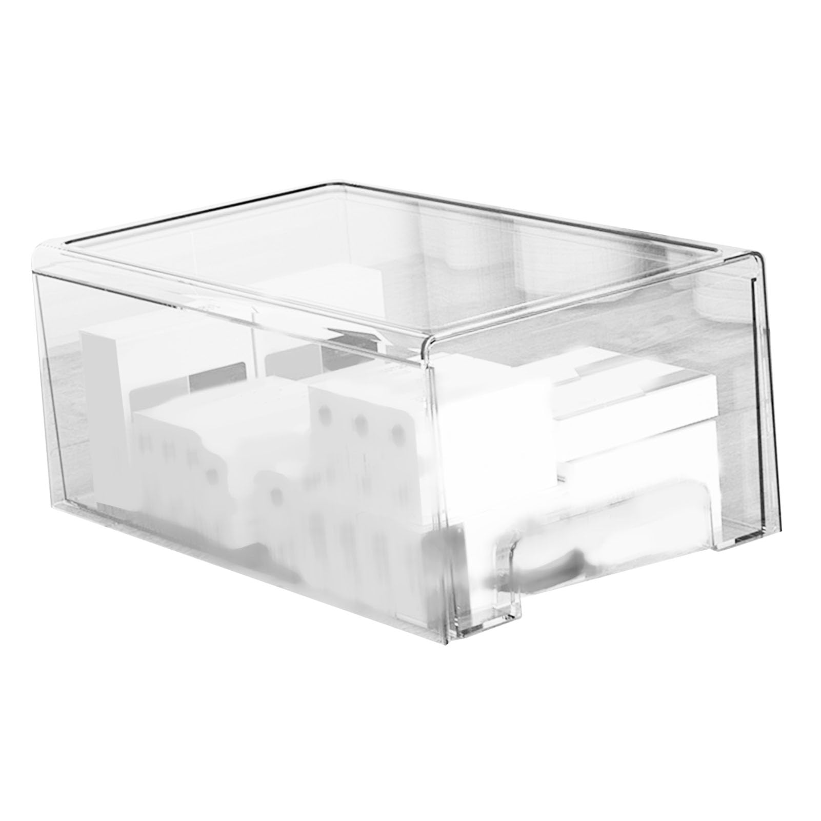 Clear Acrylic Drawer Organizer Dustproof Large Capacity Elegant Storage Box for Makeup Medicine Desktop Counter