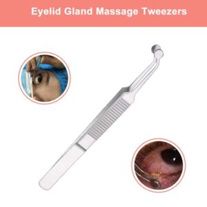 YWMJZEU Meibomian Gland Expressor Forceps Massage Eyelid Gentle Paddle 4.33 Inch