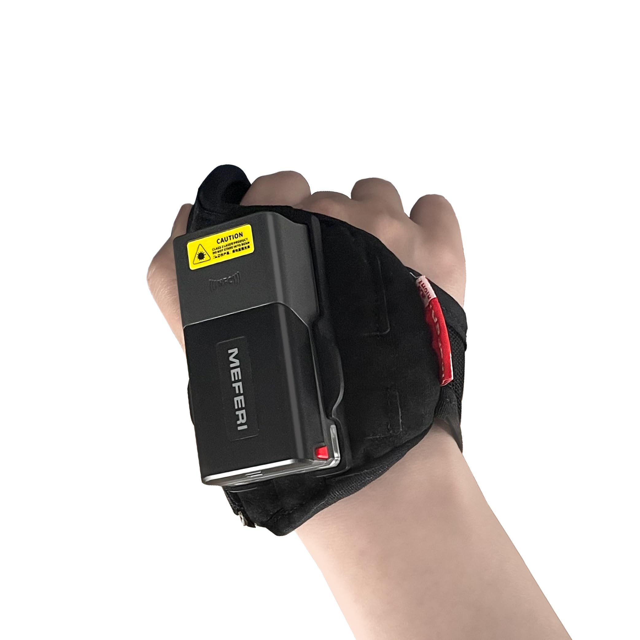 MEFERI MS300R Ring Scanner with Right Finger Trigger Glove, Connect with Pogo Pin, Equip Zebra SE4107 Scan Engine, BT5.0 NFC 1000 mAh, Bluetooth Barcode Scanner, Support iOS/Android/Windows