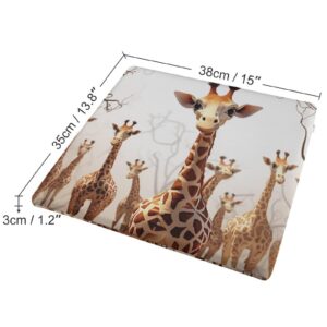 HMNBCD Square Cushion Cute Cartoon Funny Giraffes Printed Floor Cushions Chair Cushion for Dining Chairs Outdoor Seat Cushions for Home Office and Patio Garden Furniture Decoration