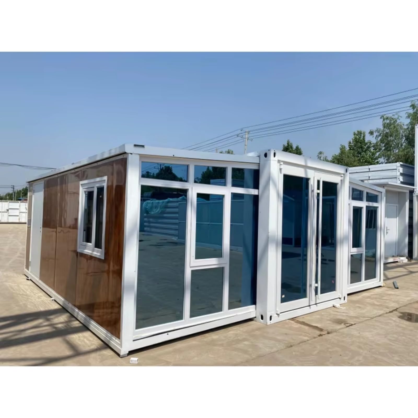 Container House Prefab Tiny House for Living Mini Modular Homes Foldable Container House Mobile Home Expandable Guest Homes Metal House Outdoor Shed 20ft 30ft 40ft