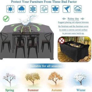 Patio Furniture Cover Waterproof Outdoor Sectional Sofa Set Covers 79L x 55W x 35H inches 600D Heavy Duty Tear Resistant Extra Large Outdoor Furniture Cover, Patio Table Cover For Table And Chair