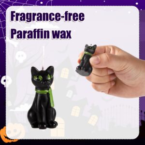 6pcs Halloween Candles, Black Cat Shaped Halloween Decorative Themed Candle Cute Spooky Wax Mini Candles Gift for Cat Lovers Halloween Party Birthday Decorations Favors Home Table Decor