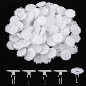 100 pack ceiling hooks adhesive removable transparent wall hanger with hooks, 0.79” small disc sticky ceiling hooks for festival wedding halloween christmas party decor