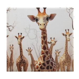 hmnbcd square cushion cute cartoon funny giraffes printed floor cushions chair cushion for dining chairs outdoor seat cushions for home office and patio garden furniture decoration