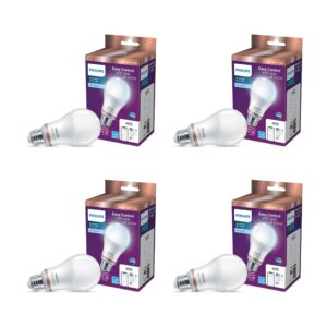 philips 60-watt equivalent a19 led daylight (5000k) smart wi-fi light bulb powered by wiz with bluetooth (4-pack)