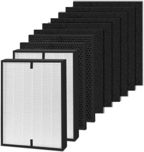 cero 3000 replacement filter for 3000 3000m 3000pro 2 filters, 2 activated carbon, 6 extra carbon pre-filters