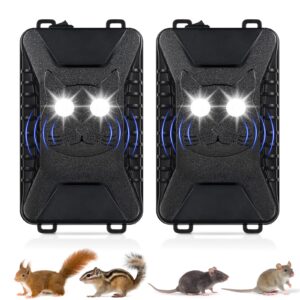 2 pack car rodent repellent under hood,rodent deterrent for cars,rat repellent for car to keep rodents out of car,battery operated squirrel repellent rodent repellent for car engines rv garage