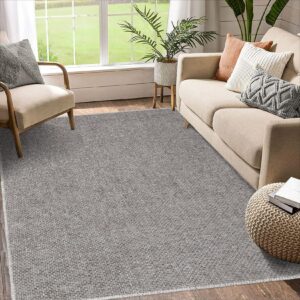 FairOnly Area Rug 8x10 Washable Rug Large Modern Solid Rug Neutral Rug Traditional Rug Solid Floor Cover Non-Shedding Rug Contemporary Rug Solid Casual Mat for Bedroom Living Room Farmhouse