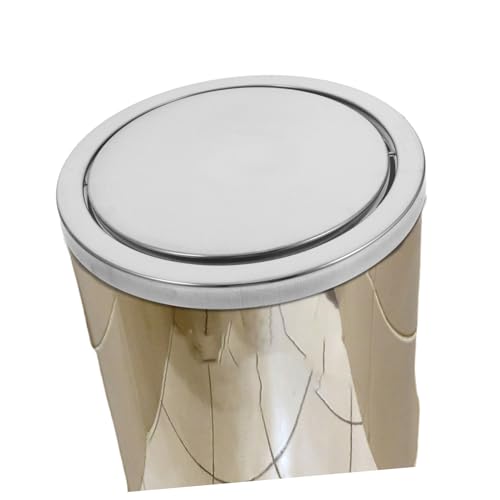 OFFSCH Swing Lid Trash Can Lid Rubbish Bin Countertop Flap Lid Garbage Top Cover Replacement Ressesed Counter Trash Lid Trash Can Grommet Garbage Bin Lid 201 Stainless Steel Silver