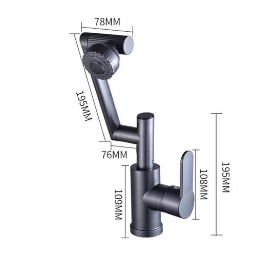 Digital Display LED Basin Faucet Bathtub Faucet 360 Degree Bathroom Faucet Single Plastic Handle Sink Faucet Mixer Hot and Cold