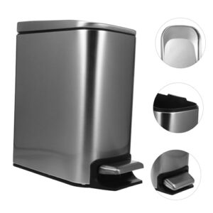 JEWEDECO Small Trash Can Trash Bin Garbage Can with Lid Small Bathroom Trash Can Step Trash Can Trash Can Bathroom Trash Can for Bathroom Garbage Can for Bathroom Foot Pedal Trash Can Abs