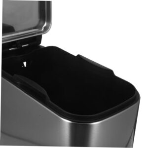 JEWEDECO Small Trash Can Trash Bin Garbage Can with Lid Small Bathroom Trash Can Step Trash Can Trash Can Bathroom Trash Can for Bathroom Garbage Can for Bathroom Foot Pedal Trash Can Abs