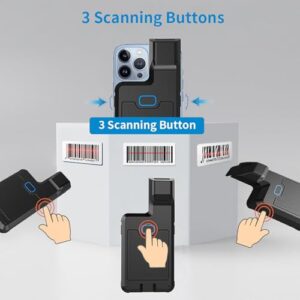 Barcode Scanner, Portable Barcode Scanner Barcode Scanner with Bluetooth Design for Accurate and Fast scanning (2D Barcode)