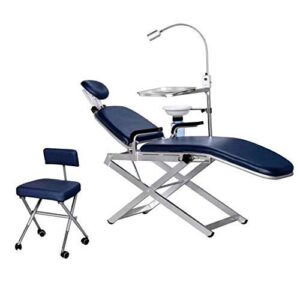 castanai patient chair with tray with integrated led exam light with doctor's stool nylon bag