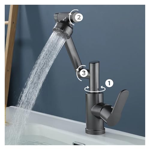 Digital Display LED Basin Faucet Bathtub Faucet 360 Degree Bathroom Faucet Single Plastic Handle Sink Faucet Mixer Hot and Cold