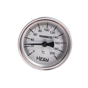 QIXIAMO Pipeline Thermometer 50/100/150/200/300℃ Bi-Metallic Metal Temperature Gauge for Pipeline Industrial Use