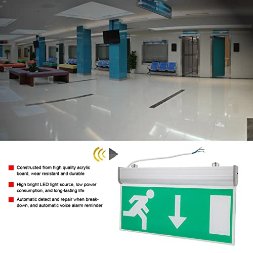 Acrylic LED Emergency Exit Lighting Sign Safety Evacuation Indicator Light 110-220V