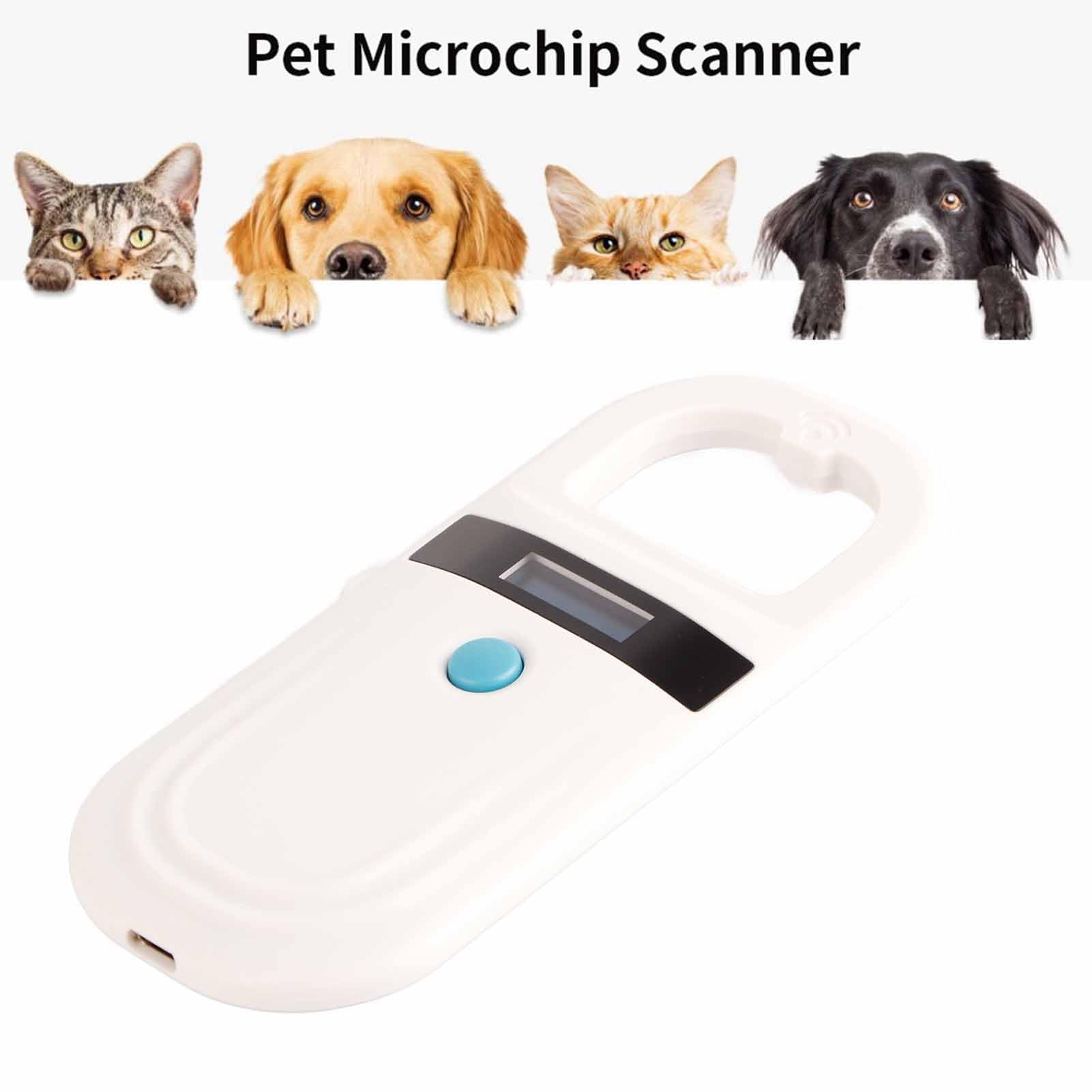 Microchip ID Reader, Rechargeable Pet Scanner Reader,Supports Reading FDXB and EMID Microchips,for Animal Management, Resource Management, Railway Detection