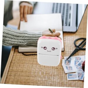 NUOBESTY 1 Set Sticker Printer Picture Printer Pocket Photo Printer Wrong Question Printer Connect Printer Small Printing Machine Color Printer Printing Tool Abs Pink