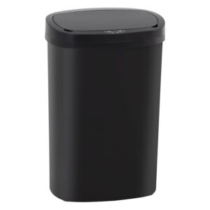 paylesshere 13 gallon trash can kitchen trash can automatic garbage can with lid touch free high-capacity motion sensor for kitchen bedroom bathroom office wateproof trash bin (1, black)