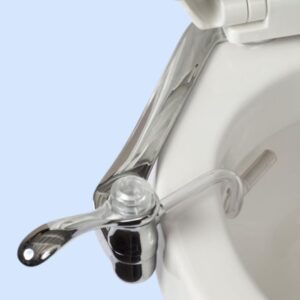 biffy chrome metal attachable bidet: physician designed, self-cleaning 8-stream nozzle, non-electric, adjustable water pressure, two-inch coverage, easy install (metal bidet)