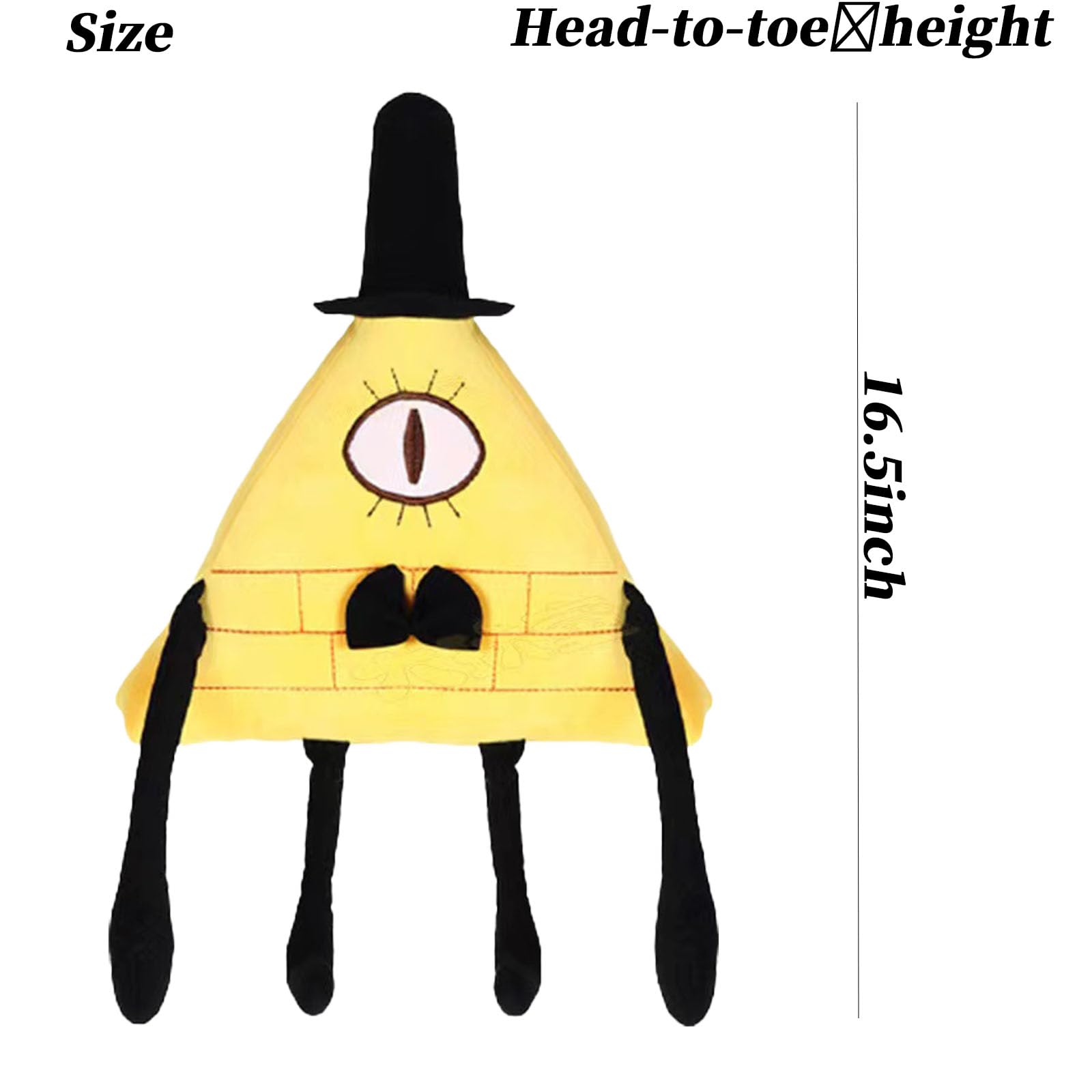 New 16.5'' Falls Bill Cipher Plush,Soft Stuffed Doll Plushies for Boys and Girls (Yellow)